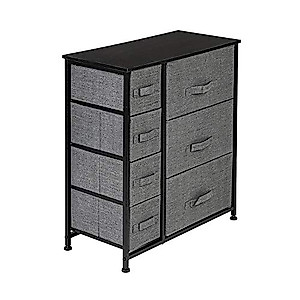 Corodo 7 Drawers Dresser Fabric Furniture Storage Tower Unit for Bedroom, Hallway, Entryway, Hallway Closet Organizers - Sturdy Steel Frame, Wood Top, Easy Pull Handle Bins