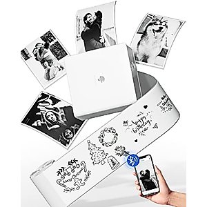 Memoking M02 Sticker Printer Machine - Study Buddy Printer, 2" Mini Thermal Printer for Pad&Phone, Inkless Bluetooth Printer Wireless, Sticker Maker Machine Printer for DIY,Study Notes,Photo Album