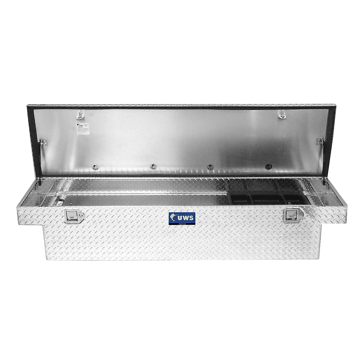 UWS TBS-69-R 69" Single Lid Crossover Tool Box with Beveled Insulated Lid and Rails