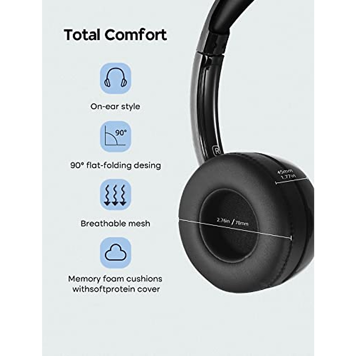 XAPROO USB Headset with Microphone for PC, Computer Headset with Microphone, Comfort-Fit On Ear Business Headset, 3.5 mm Wired Headphones for MS Teams Skype Zoom VoIP Conference Online Class