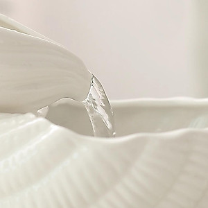 Topjia Pet Ultra Quiet Intelligent Drinking Machine,Ceramic Cat Drinking Water Fountain, USB Electric Water Dispenser,Tabletop Fountains Decoration for Home Office, Blue