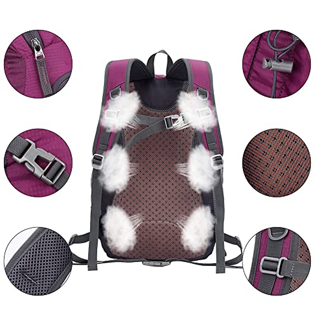 ONETOALL Cycling Backpack, Waterproof Bike Backpacks, 20L Small Hiking Travel Backpack Lightweight Daypacks for Men Women