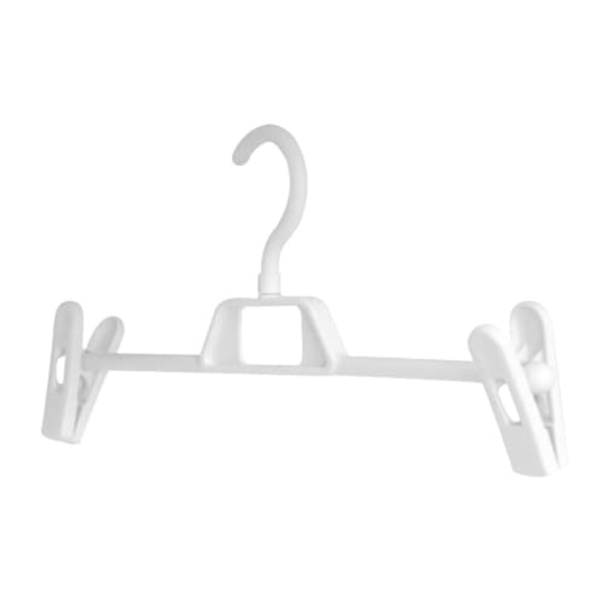 Nipogear Non-Slip Plastic Pants Clip, Solid Color Pants Drying Hanger, Multifunctional Seamless Sturdy Skirt Hanger Clip, Suitable for Drying Skirts, Pants. (White,10pcs)