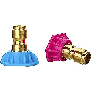 M MINGLE Second Story Quick-Connect Nozzle Tips for Power Washer, Soap and Rinse Jet Stream, Long Range Nozzle,1/4 Inch, 4000PSI, 2-Pack