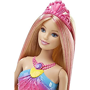 Barbie Dreamtopia Doll, Rainbow Lights Mermaid with Glimmering Light-Up Rainbow Tail, Headband and Blonde Hair