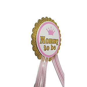 Daddy to Be Pin Princess Mommy to Be Baby Shower dad to wear at Baby Shower, Pink & Gold, It's a Girl, Baby Sprinkle
