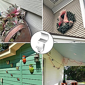 MUAKIOY (30 Pack) Vinyl Siding Hooks Hanger, No-Hole Needed Heavy Duty Vinyl Siding Clips for No Damage Hanging Things on Siding