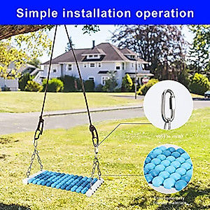 Dakzhou Swing Seat Heavy Duty Non Slip Tree Swing Accessories for Kid Outdoor Indoor Playground, Bule