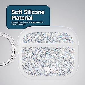 Case-Mate Airpods Case 3rd Generation w/Keychain Ring [Wireless Charging Compatible] Twinkle Stardust case for Apple Airpods 3rd Generation [Front LED Visible] Anti-Scratch Shockproof AirPods 3 Case