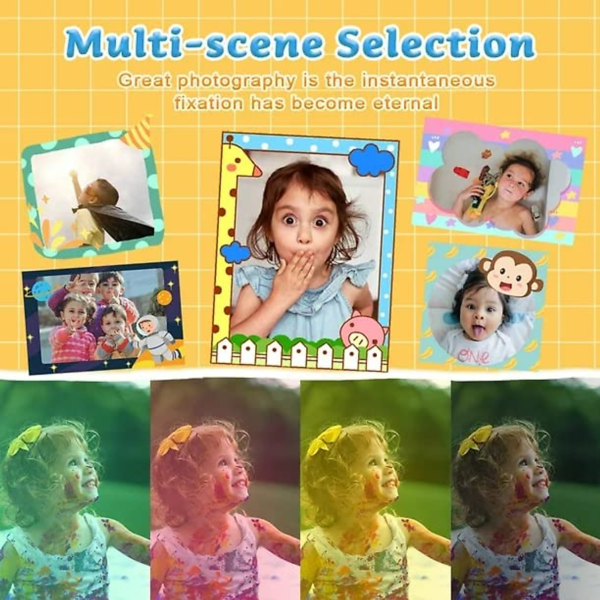 EQUITARE Digital Camera for Kids, 2.0 Inch 1080P HD Rechargeable Electronic Mini Cute Camera for Students, Teens, Kids, Portable Cameras Christmas Birthday Gift