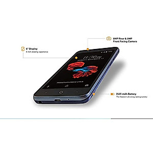 ZTE Avid 4 Z855 4G LTE 5.0" 16GB GSM Global Unlocked- Blue