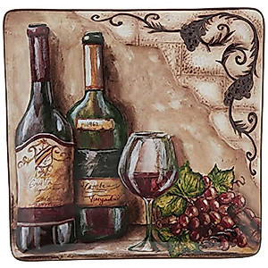 Certified International 43241SET/4 Tuscan View 10.75" Dinner Plates, Set of 4, Multicolor