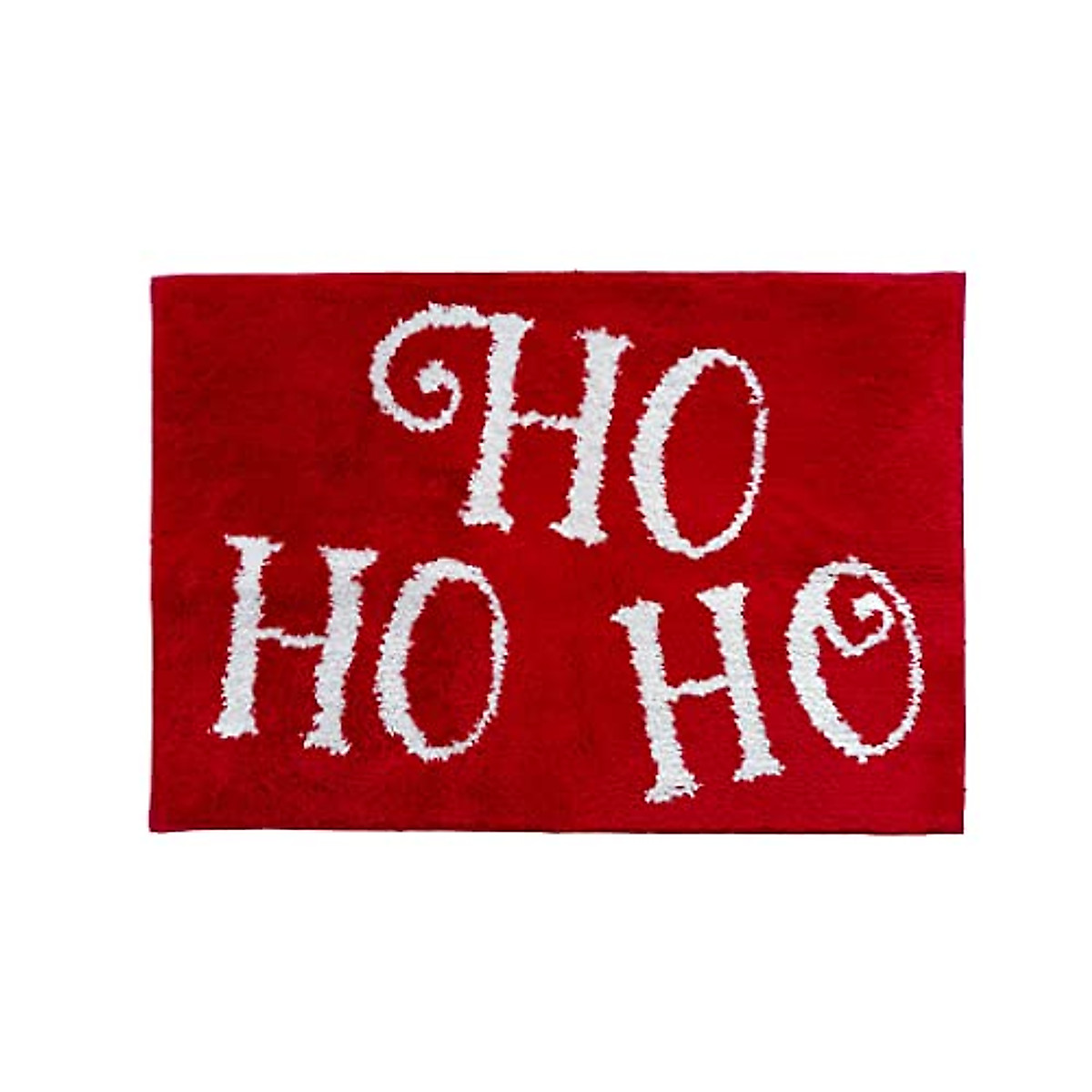 17-Piece Christmas Holiday Bathroom Accessory Set with | Resin Liquid Soap Pump| Bath Rug | Shower Curtain | 12 Curtain Hooks | 2 Hand Towels| Gift Box Set | Xmas Decor (Silly Santa)