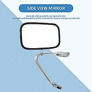 ECCPP Manual Side View Mirrors Plastic Pair Set for Ford for F-Series for F150 for F350 Bronco Pickup Truck SUV