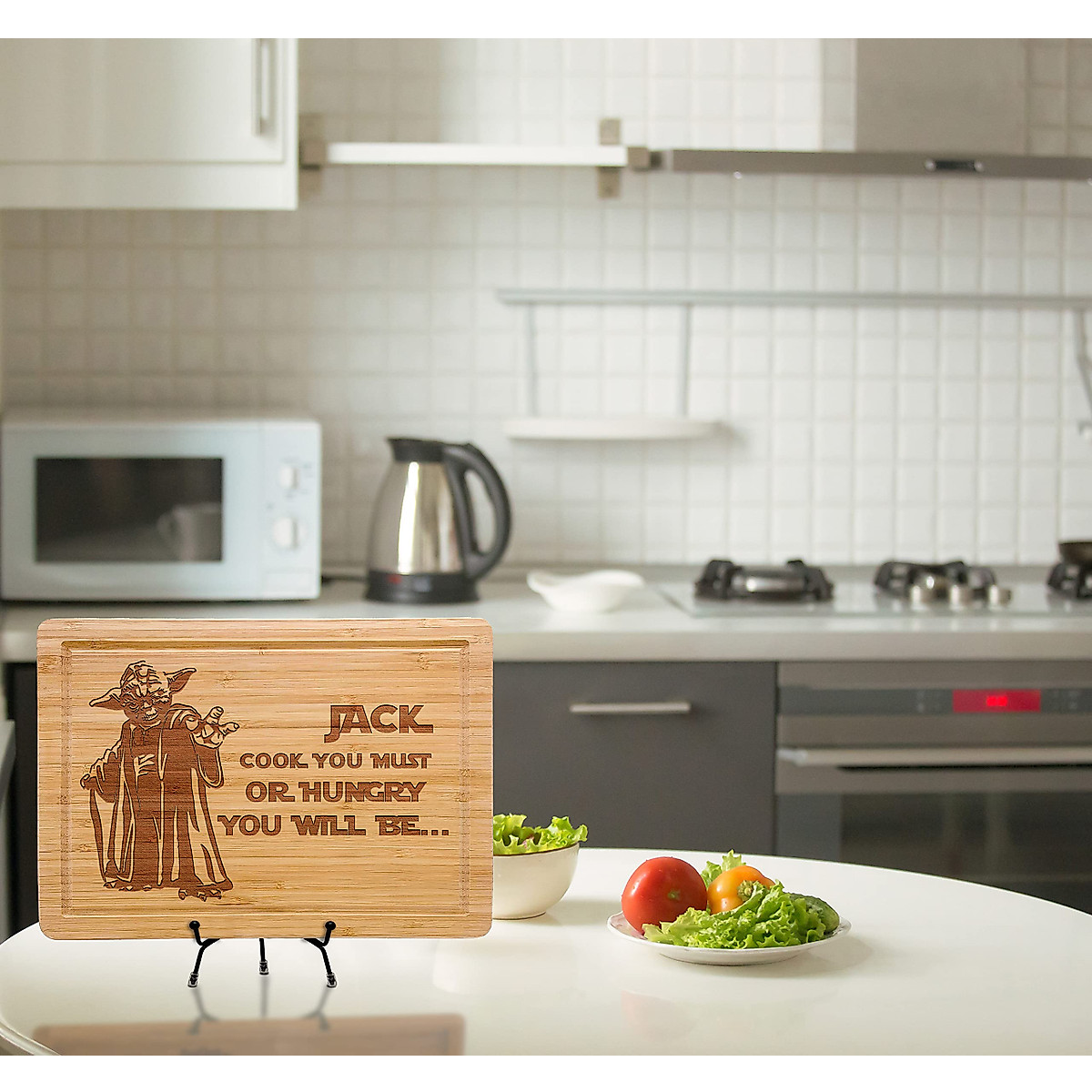 Star Personalized Cutting Board, Yod a Board Cook You Must or Hungry Will Be, Fathers Day or Birthday Gift, Custom Engraved Charcuterie Board, Star Sign Wars, Customizable Gift for Men, Dad