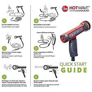 Rheem HotWave Multipurpose Heated Hose Nozzle Sprayer, Red