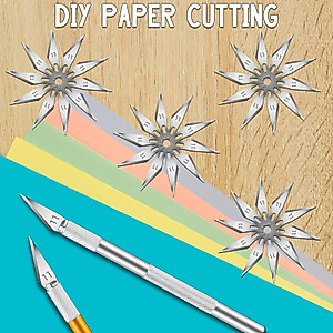 Jetmore 100 Pack Hobby Blades Set #11 Craft Knife Blades Refill Hobby Knife Replacement Blades with Storage Box for Art and Craft Scrapbooking Supplies Caving Stencil