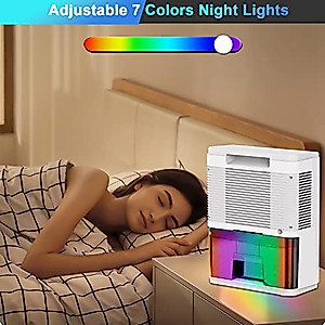 MORFY Dehumidifiers for Room Bedroom, Upgraded version 85 OZ Dehumidifiers, 6800 Cubic Feet(700sq ft) Small Dehumidifiers for Room with Drain Hose and Auto Shut Off, Portable Quiet Dehumidifier for Bedroom Bathroom RV Laundry Room or Closet（Matte white）