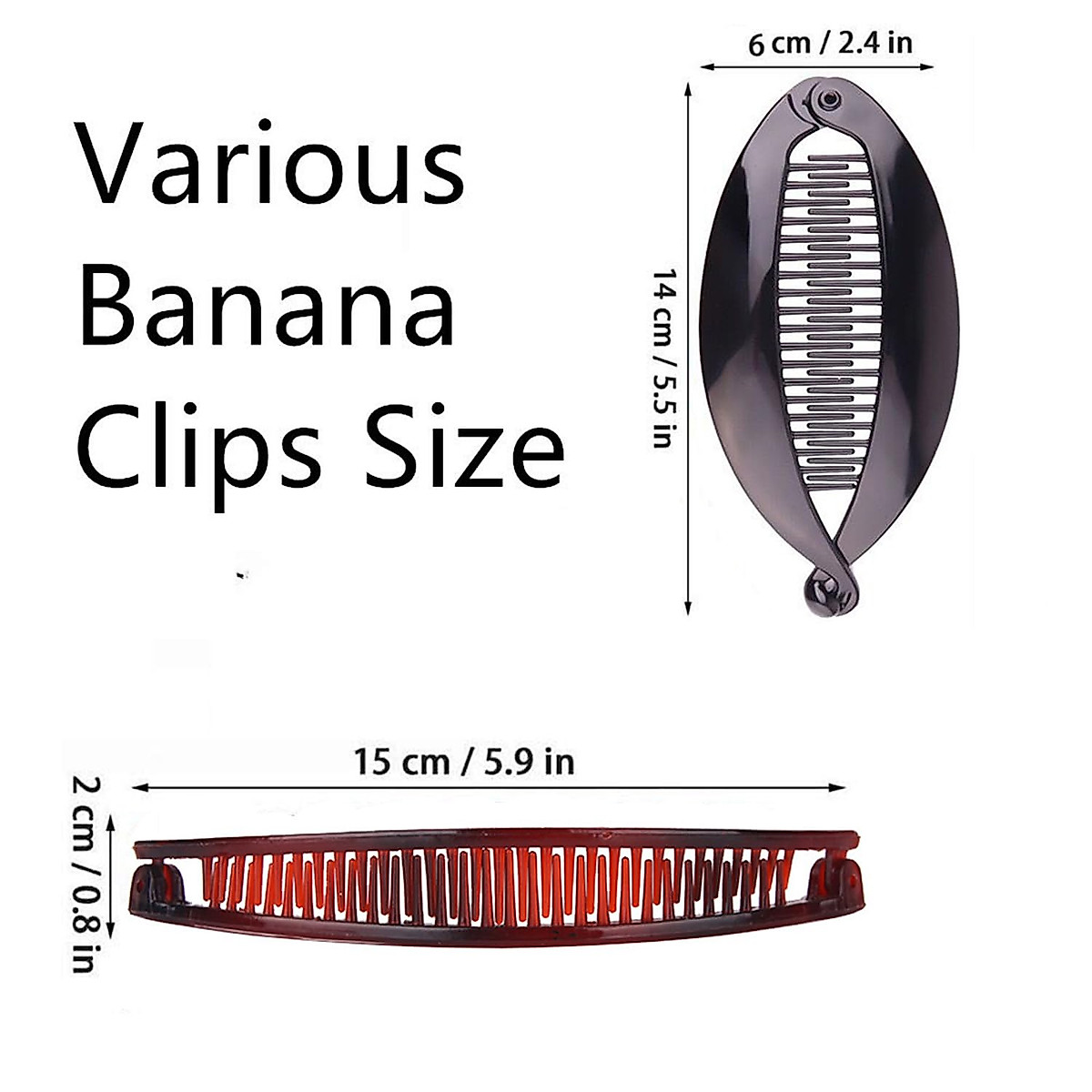 Banana Hair Clips for Women Banana Clip for Thin Hair Classic Clincher Combs Large Double Comb Fishtail Hair Clip Banana Ponytail Holder Clip for Women