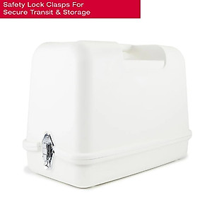 SINGER | Universal Hard Carrying Case, White, Impact Resistant Plastic, Fits Most Free-Arm Portable Sewing Machines - Sewing Made Easy