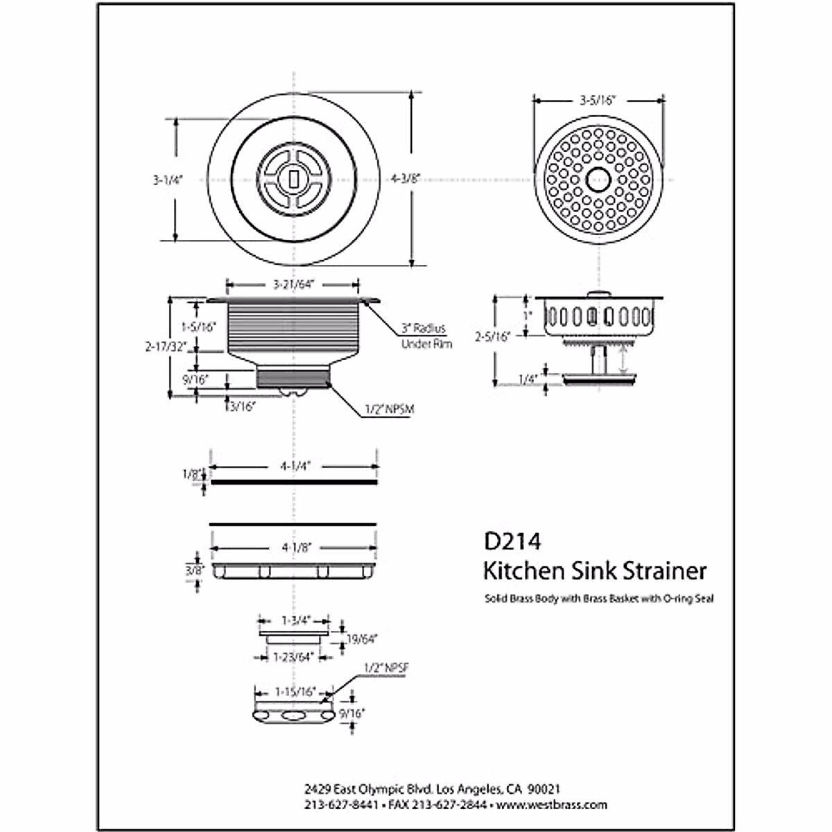 Westbrass C0145-12 Docalorah 10" 2-Handle Hot and Cold Water Dispenser Faucet Kit with Heating Tank, Filter, Kitchen Sink Strainer & Disposal Trim Set, Oil Rubbed Bronze