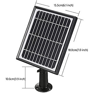 Solar Panel Compatible with DIHOOM Wireless Rechargeable Battery Security Camera, IP65 Waterproof Solar Panel with USB Cable, Non-Stop Power Supply for Wire Free Outdoor Indoor WiFi Camera
