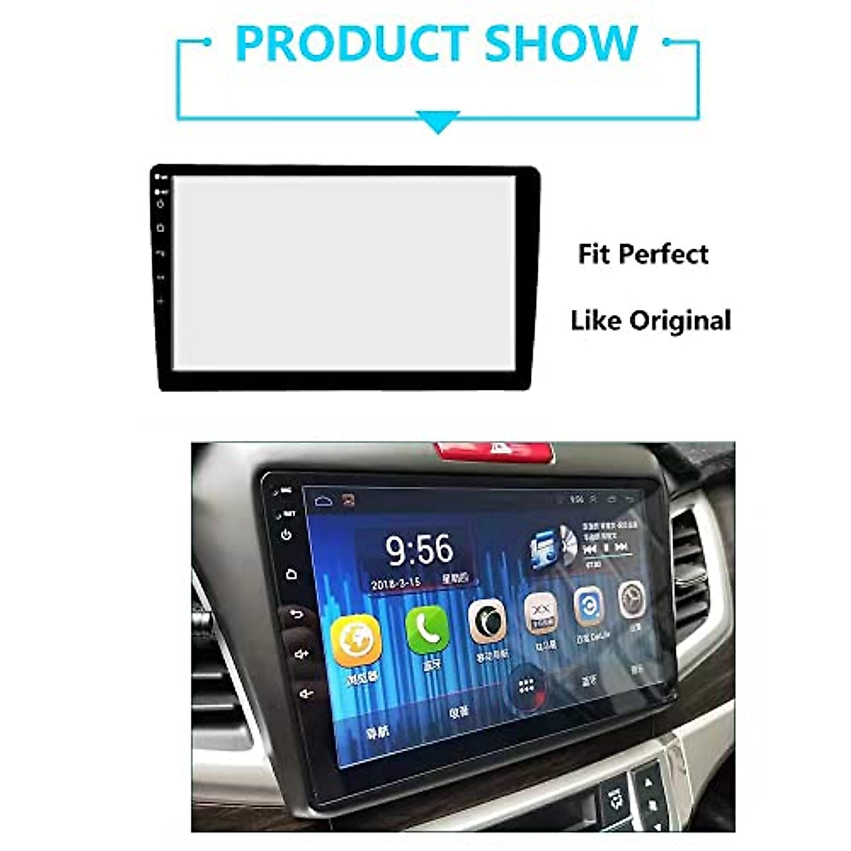 Screen Protector 9 inch Car GPS Navigation Tempered Glass Screen Universal Car Stickers Fit for Podofo Teyes CC3 CC2 CC2L Spro X1 Plus Double Din Android Car Stereo Multimedia Video Player (9 inch)
