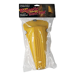 Giant Foot Doorstop, Magnetic, Yellow, 2" x 3.5" x 6.8" (00967)