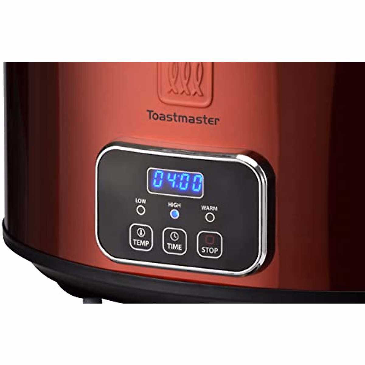 Toastmaster 4-Quart Digital Slow Cooker with Locking Lid (Red)