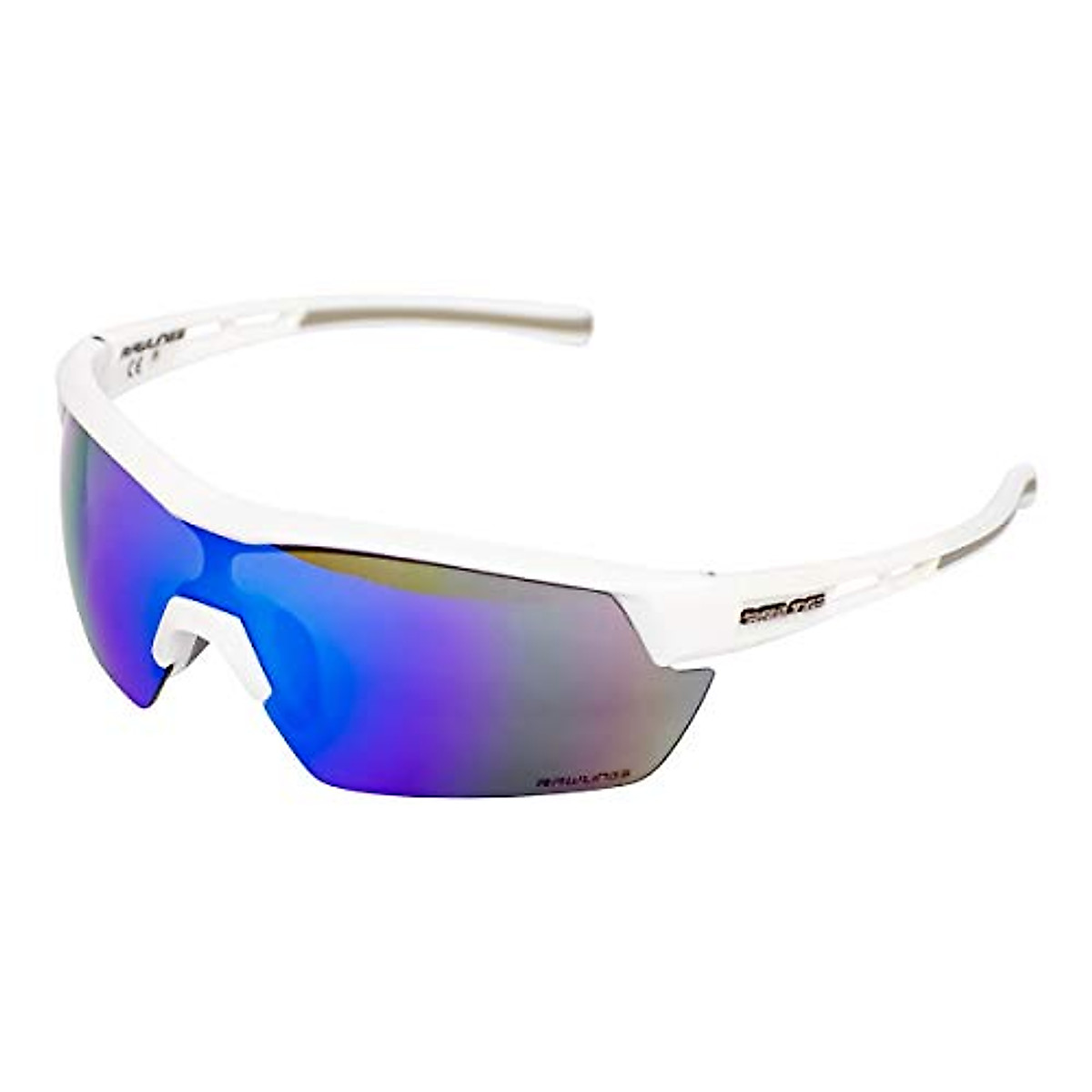 Rawlings 134 Kids Sunglasses for Baseball and Youth Softball Sunglasses - 100% UV Lightweight Poly Lens with Stylish Shield Lenses (White/Blue)