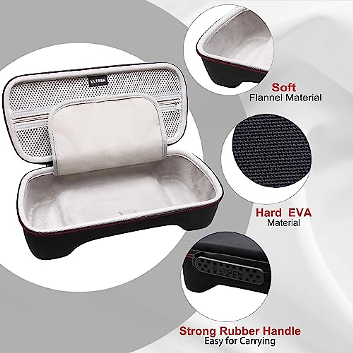 LTGEM Hard Case for NexiGo Gripcon Controller(Inside: 10.8"x4.1"x3.2") - Travel Protective Carrying Storage Bag