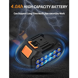 Lagatuns impact wrench cordless,1/2 inch , 750NM（550 Ft-lb） 2200 RPM,Brushless Motor，4AH Battery (Renewed)