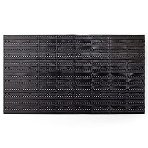 VonHaus 44 Piece Wall Mounted Pegboard Hook, Storage Bins and Panel Set - DIY Garage Storage Wall Mount System with Rack and Bin Accessories - Tool, Parts and Craft Organizer