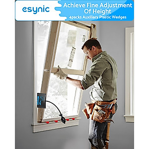 eSynic 2Pack Durable Air Wedge Bags Reliable Air Wedge Pump Bags Anti-slip Air Shim Bags Load-bearing 300lbs/136kg Air Door Lifting Tools with 4 Wedges for Door Window & Furniture Installation etc