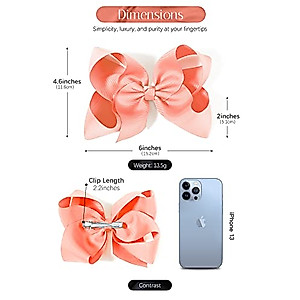 Choicbaby 28pcs 6 Inches Grosgrain Ribbon Hair Bows Large Hair Bows Alligator Clips Hair Accessories for Baby Girls Toddlers Teens