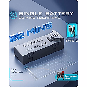 DEERC D60 Drones with Camera for Adults, Kids, FPV 1080P HD Video, Long Battery Life, Gravity Sensor, Foldable, Hobby RC Quadcopter, Suitable as Gifts for Boys, Girls, Beginner Adults, 1 Piece, Black