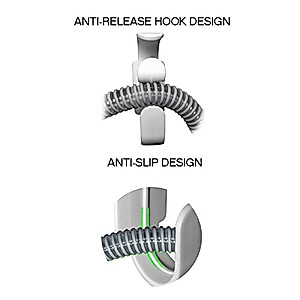 CPAP Hose Hanger with Anti-Skid Function，CPAP Hose Organizer and Headband Hook Combined into one. Provide Stable and Tangle Free CPAP Pipeline System to Make You Sleep Better
