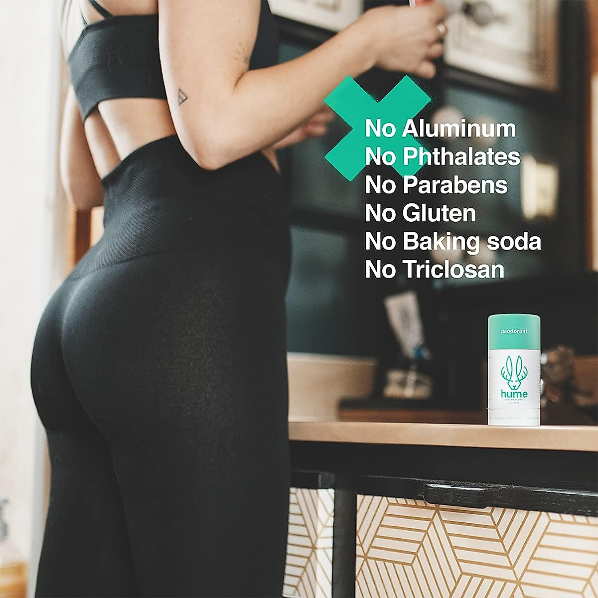 Hume Supernatural Roll On Aluminum Free Deodorant for Women & Men - Safe for Sensitive Skin - Probiotic and Plant-Based - Long-Lasting Moisture Absorbing - Clean and Effective - Desert Bloom - 2-Pack