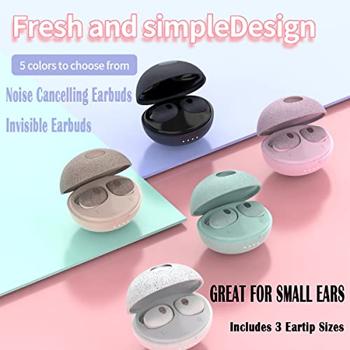 Xmenha Tiny ANC Wireless Earbuds | Perfect for Small Ears
