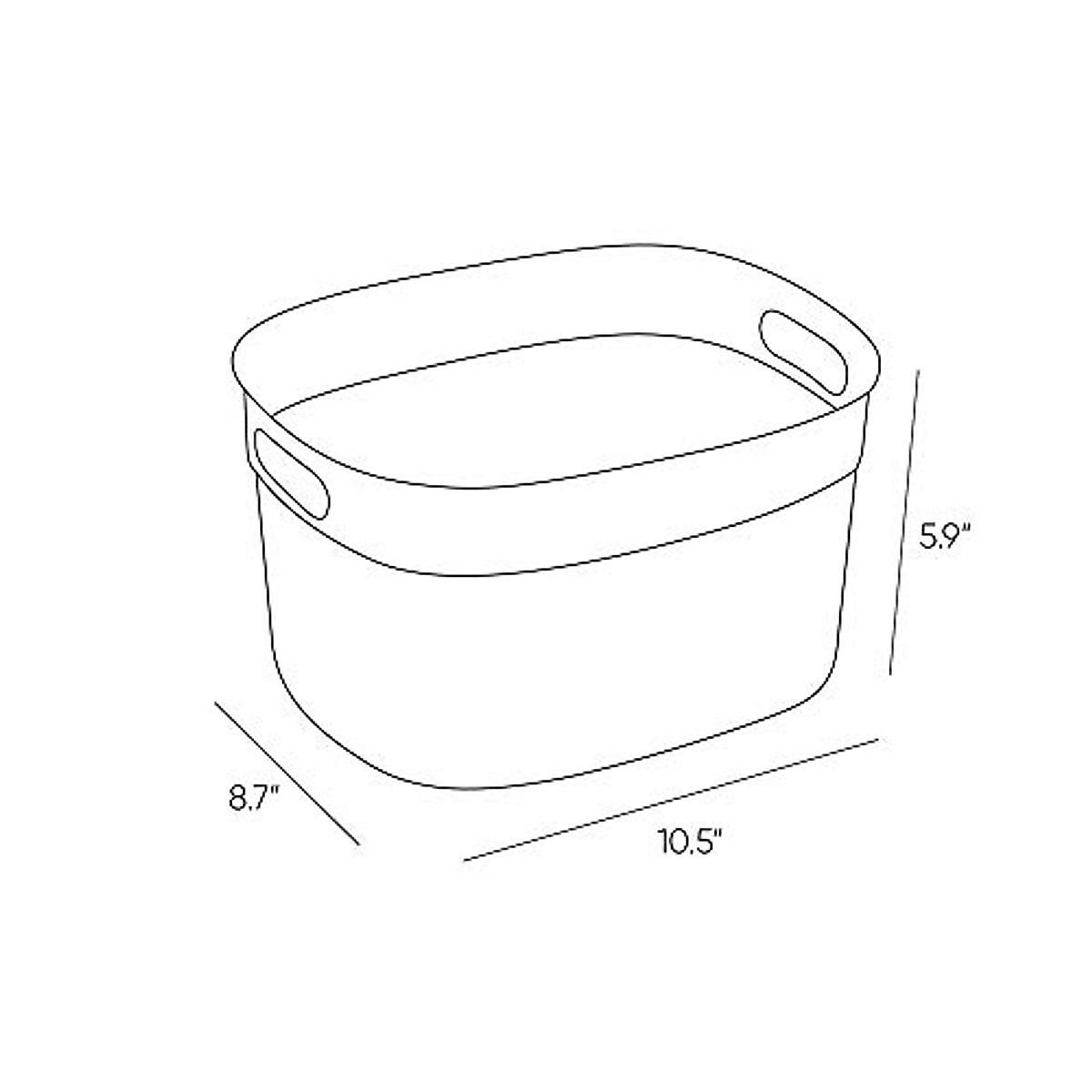 Curver Set of 8 Purl Small Decorative Plastic Organization and Storage Baskets Perfect Bins for Home Office, Closet Shelves, Kitchen Pantry and All Bedroom Essentials, 6.3QT/ 6L, White, 8 Count