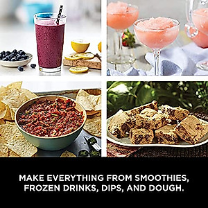 Ninja Mega Kitchen System (BL770) Blender/Food Processor with 1500W Auto-iQ Base, 72oz Pitcher, 64oz Processor Bowl, (4) 16oz Cup for Smoothies, Dough & More (1500W Blender, 64oz Processor & 4 ToGo Cups)