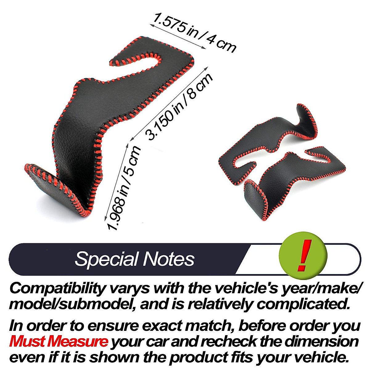 MECHCOS Car Seat Headrest Hooks for Car Back Seat Organizer Hanger Storage Hook Holder for Car SUV Organization Purse Shopping Groceries Bag Handbag, Black & Red, 2 Pack