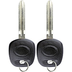 KeylessOption 2 Replacement Uncut Ignition Chipped Key Transponder Blank for Toyota Dot Chip