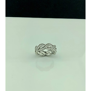 SILVERCLOSEOUT Sterling Silver Cz Infinity Eternity Ring - Size 7