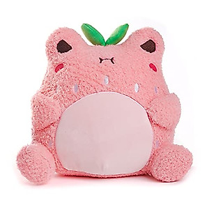 Cuddle Barn PlushGoals - Strawberry Wawa Super Soft Cute Kawaii Froggie Dressed As Fruit Collectible Stuffed Animal Plush Toy, 9 inches