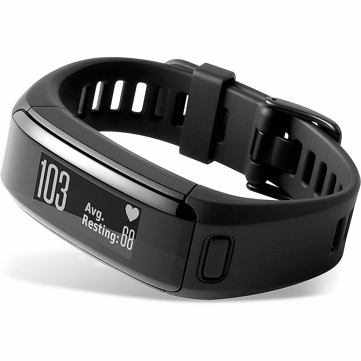 Garmin vívosmart HR Activity Tracker Regular Fit Smart Fitness Band- Black-010-N1955-00 (Renewed)