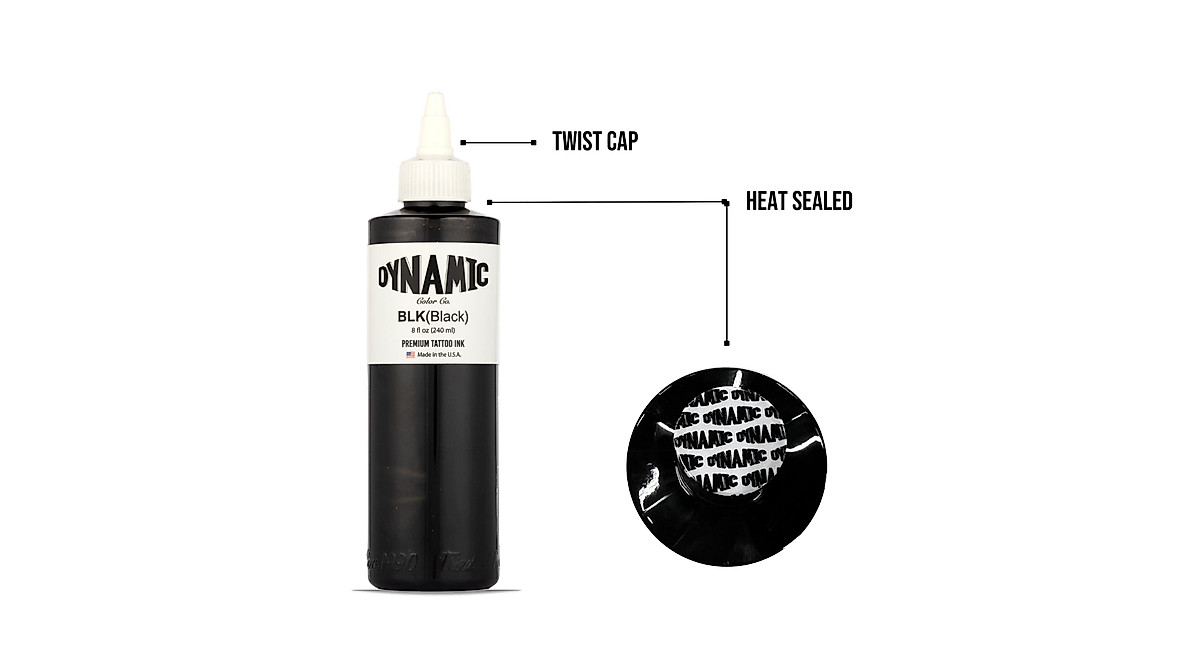 Dynamic Black Tattoo Ink - 8oz Professional Quality