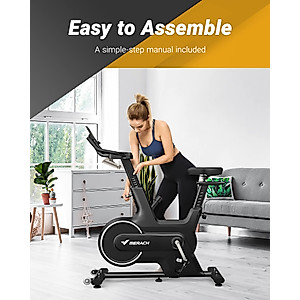 MERACH Indoor Cycling Bike, Exercise Bike for Home with Magnetic Resistance, Bluetooth Stationary Bike, Tablet Holder, CC