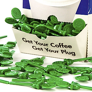 StixtoGo Circle Beverage Plug, GREEN 400 COUNT