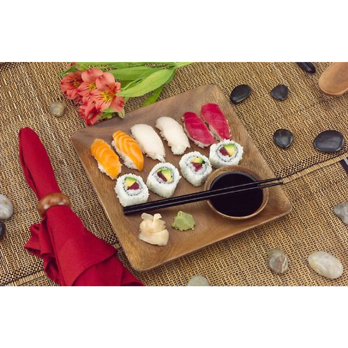 Pacific Merchants Acaciaware 6.5-Inch Acacia Wood Salad Servers, Pineapple